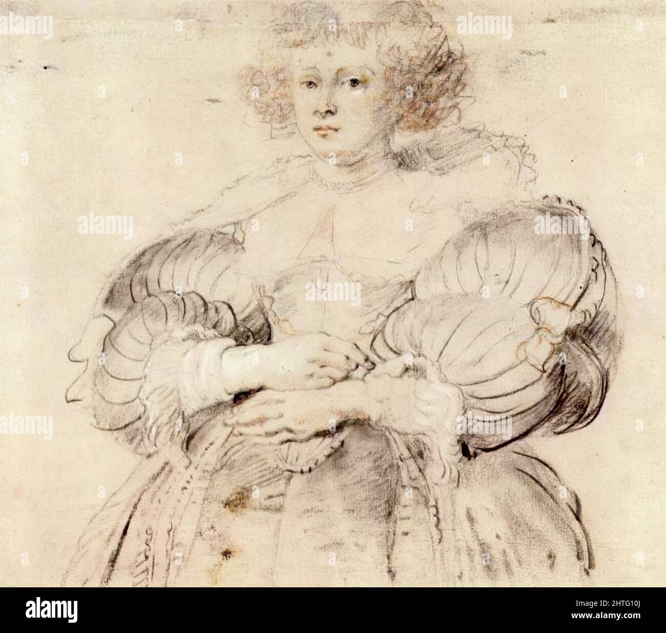 Peter Paul Rubens - Portrait Helen Fourment 1 C 1638 Stock Photo - Alamy