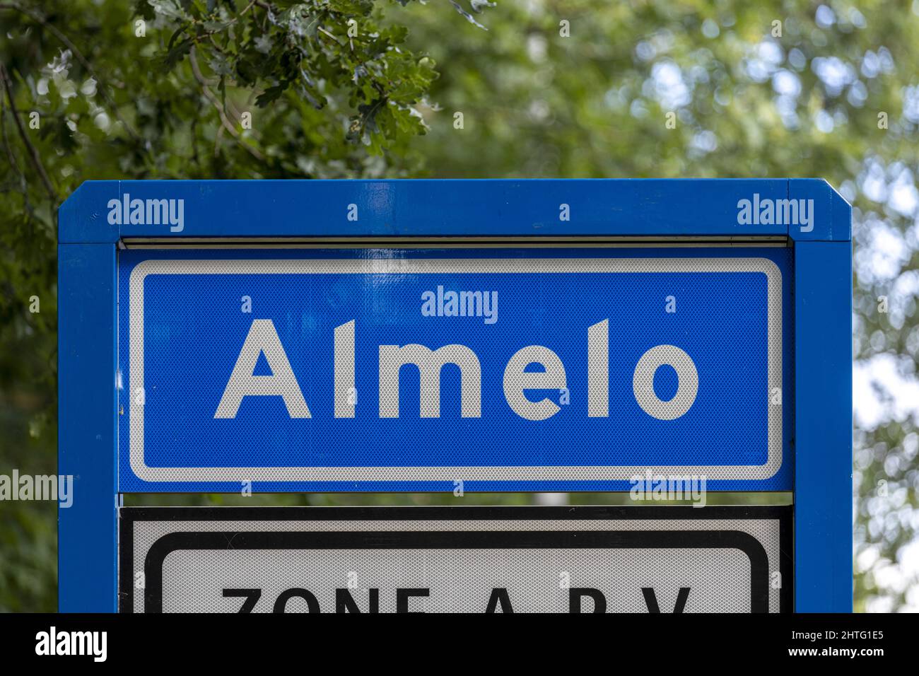Dutch traffic city limit sign Stock Photo - Alamy
