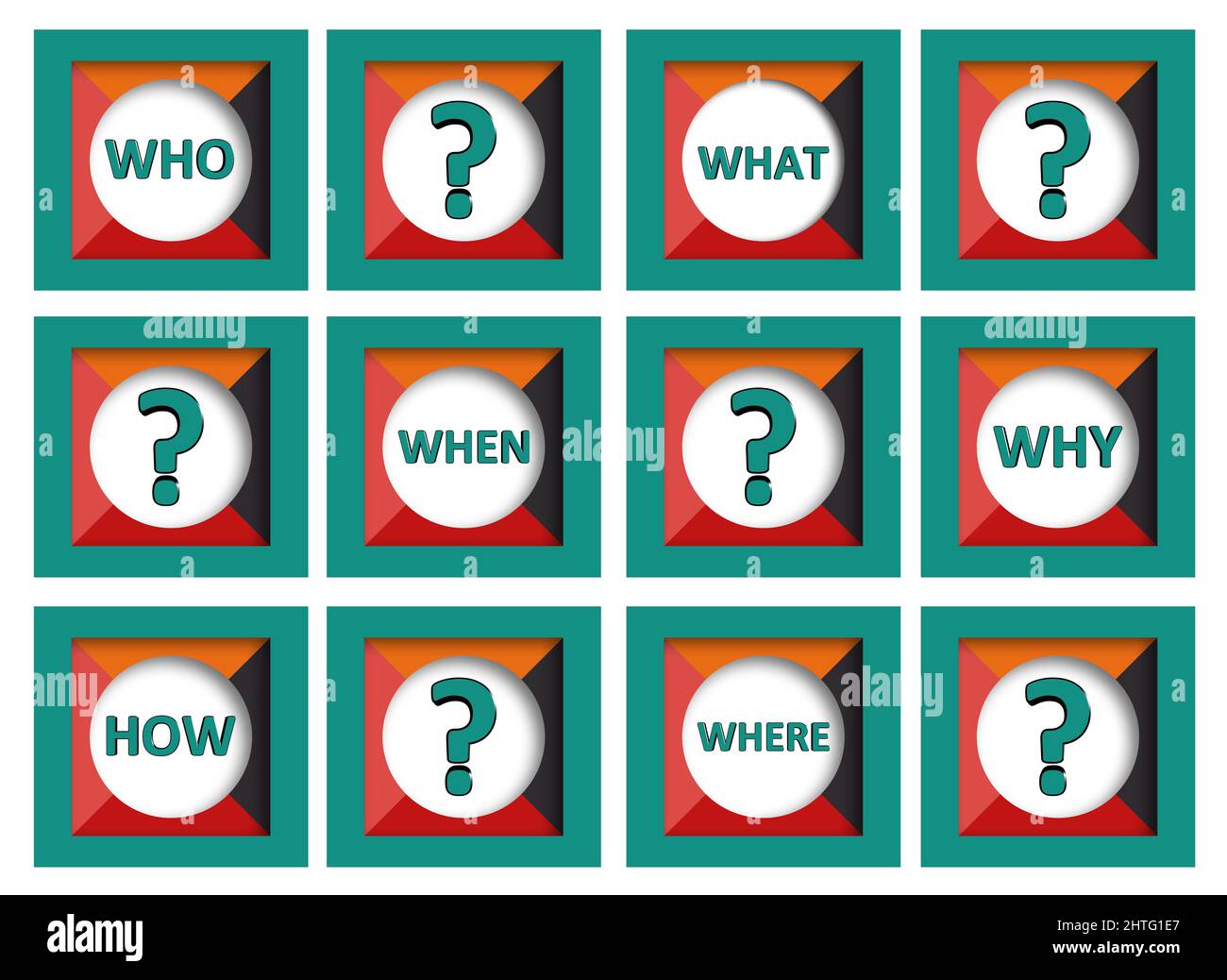 Illustration of question mark icon set Stock Photo - Alamy