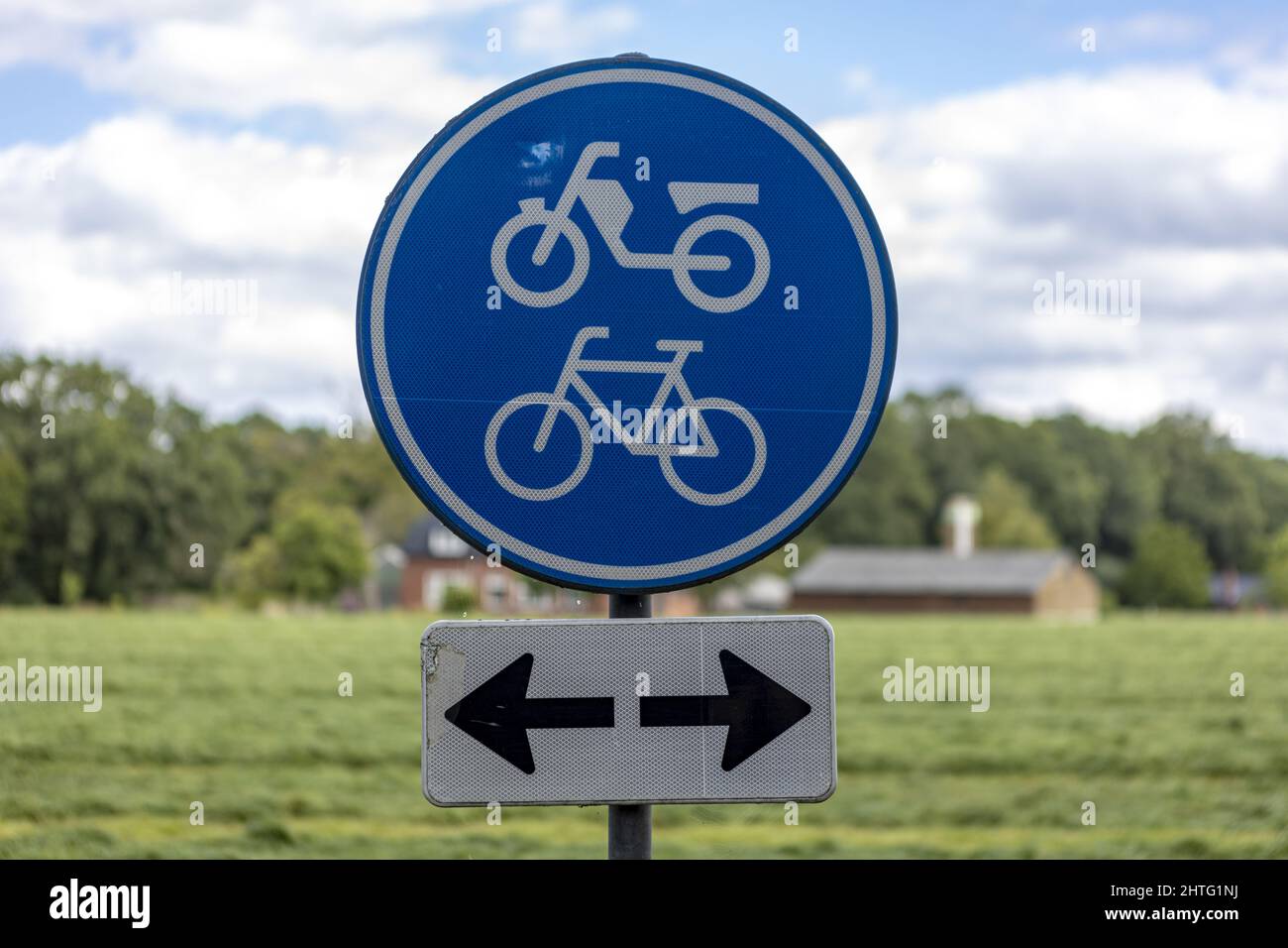 Traffic sign in countryside Stock Photo - Alamy
