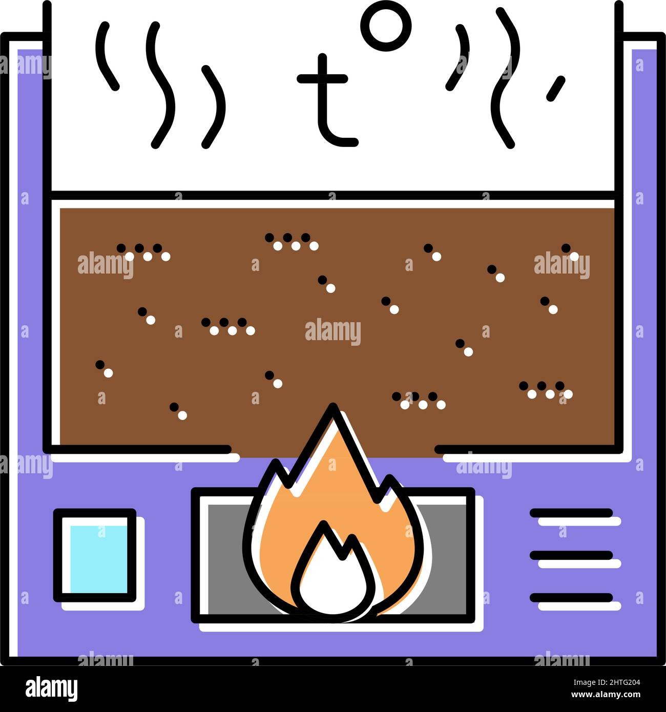 decomposition aluminium production color icon vector illustration Stock ...