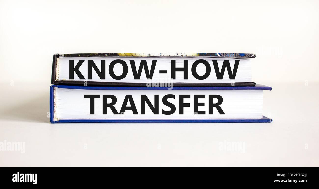 Know-how transfer symbol. Concept words Know-how transfer on books on a ...