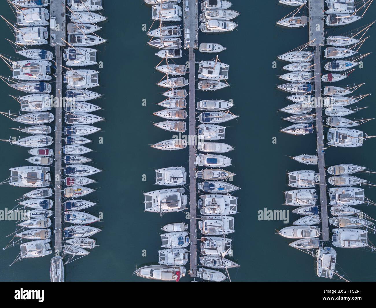 Beautiful landscape from high above Alimos yacht marine harbor Stock ...