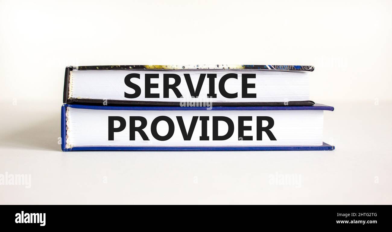 Service provider symbol. Concept words Service provider on books on a ...