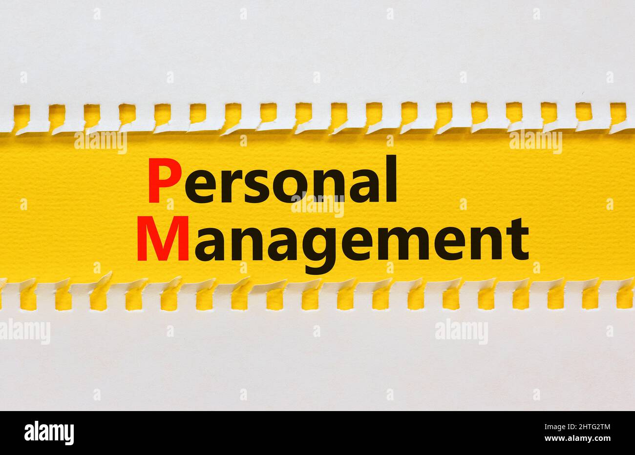 PM Personal management symbol. Concept words PM Personal management on ...