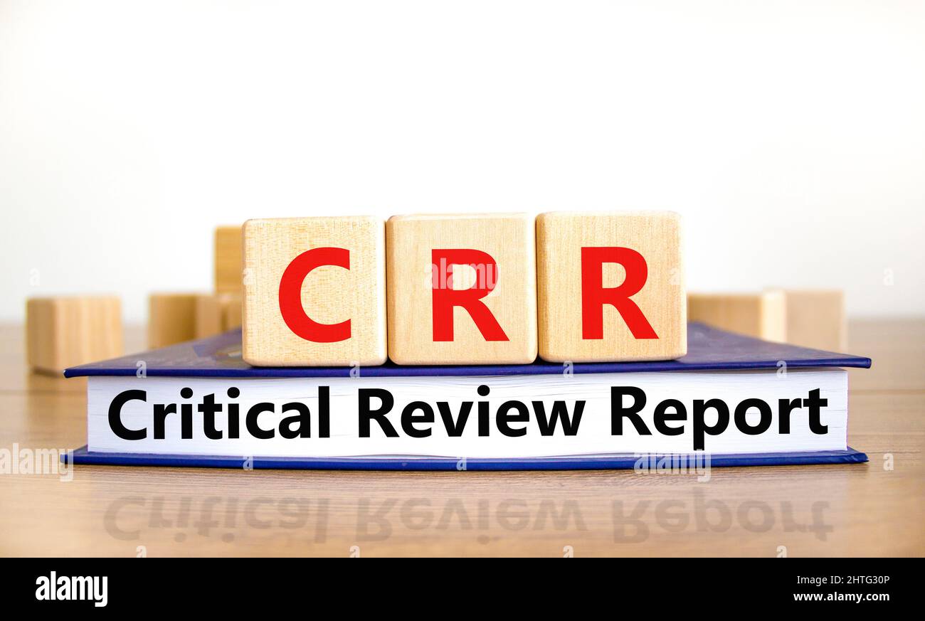 CRR critical review report symbol. Concept words CRR critical review ...