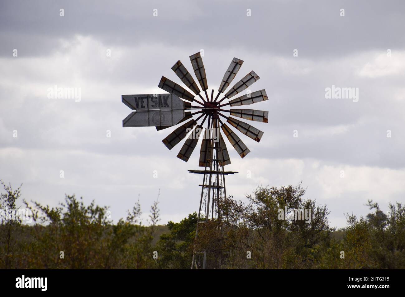Winpump in the bush Stock Photo - Alamy