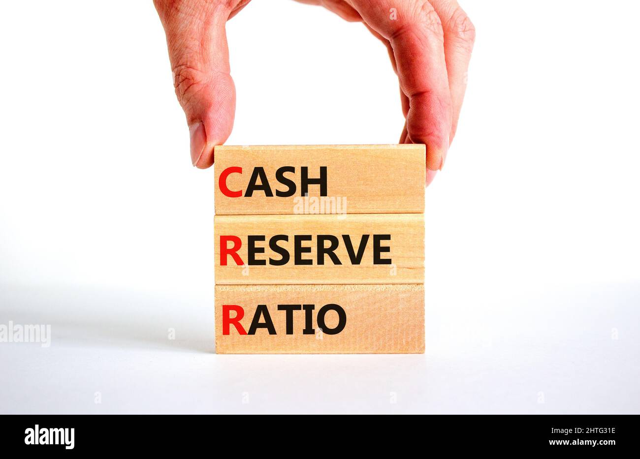 CRR cash reserve ratio symbol. Concept words CRR cash reserve ratio on ...