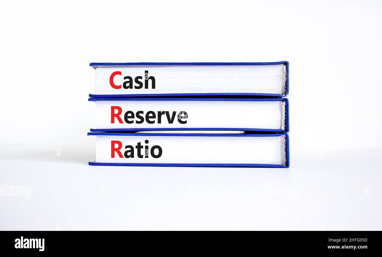CRR cash reserve ratio symbol. Concept words CRR cash reserve ratio on ...