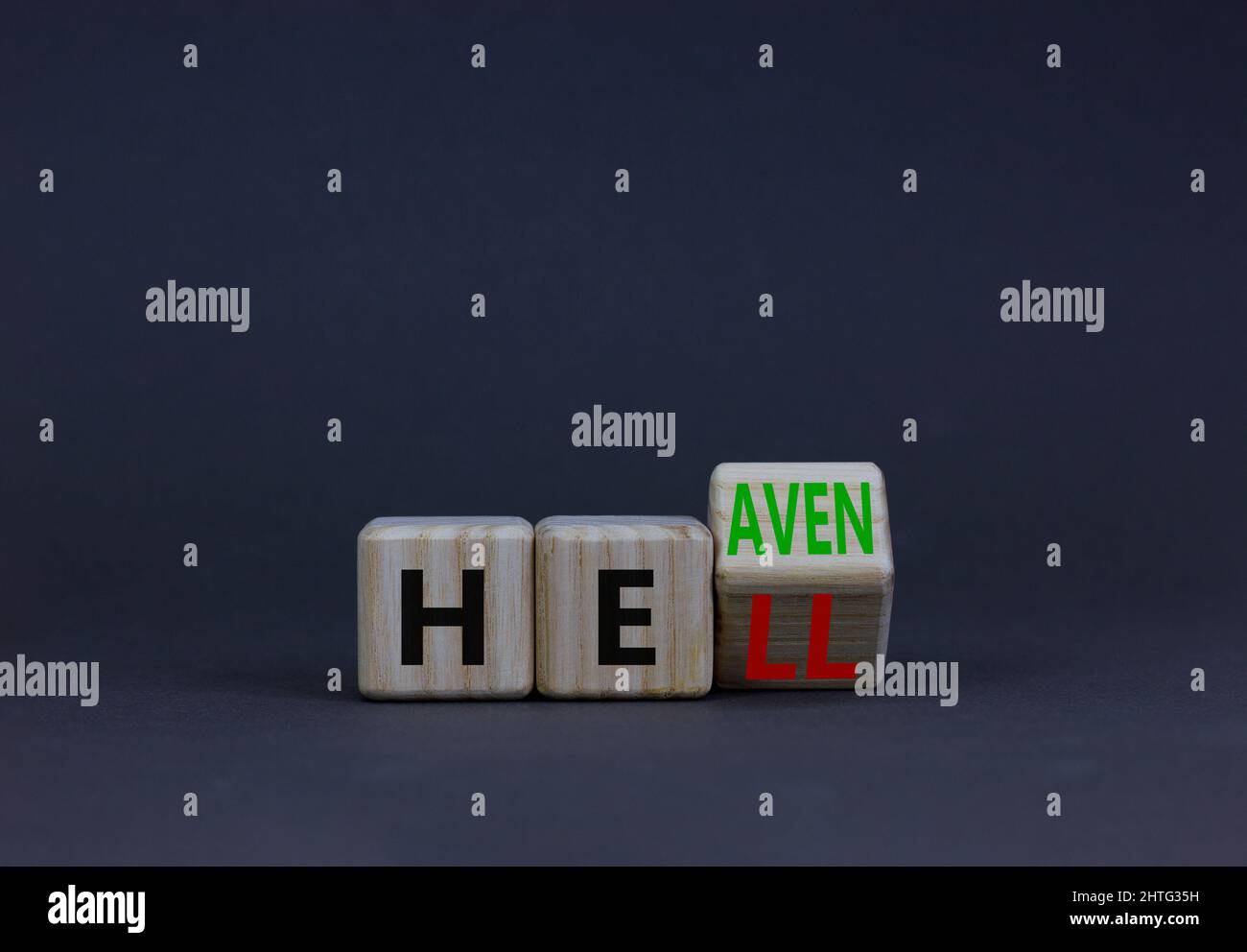 Hell or heaven symbol. Turned a wooden cube and changed the concept ...