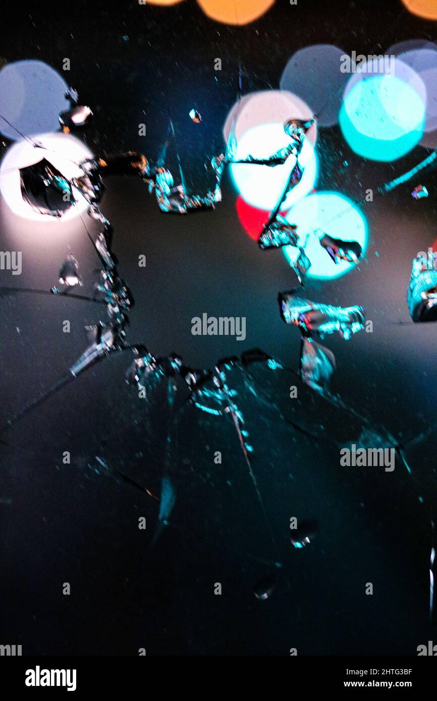 Broken Glass Reflection Stock Photo - Alamy