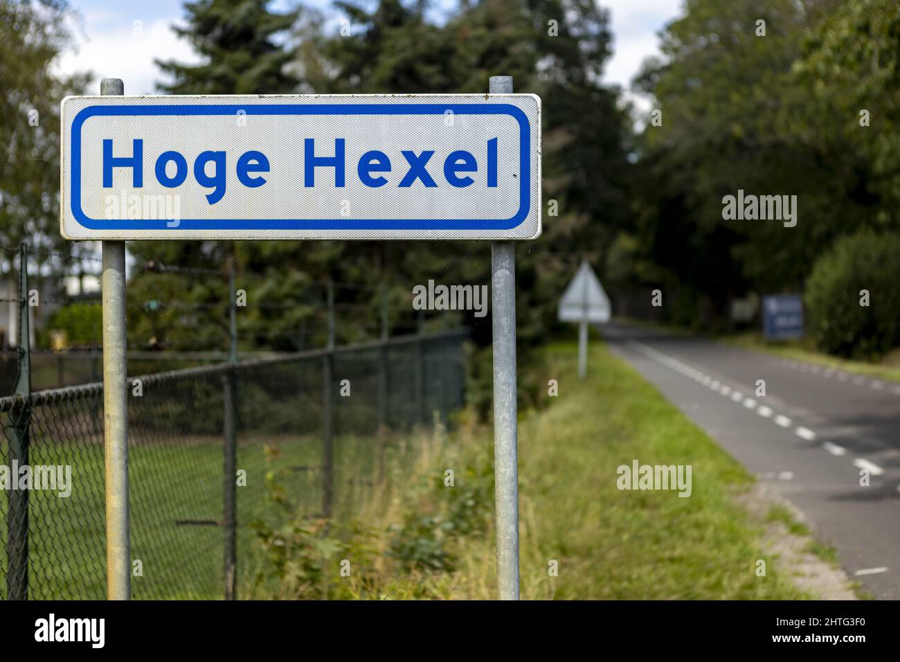 Marking sign of entering municipality Stock Photo - Alamy