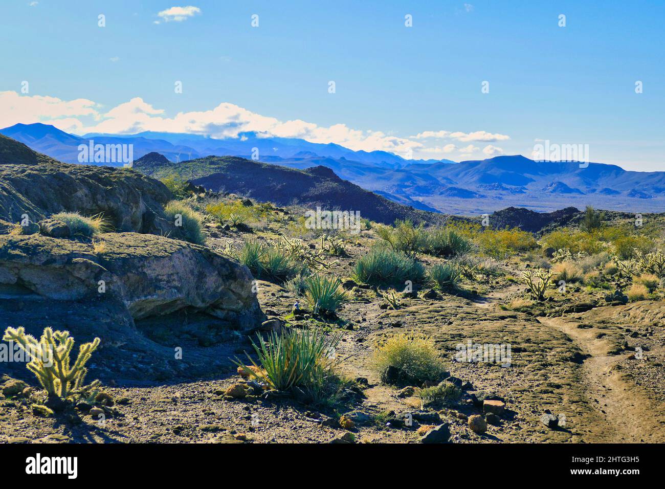 The Monolith Garden Trail in the Mojave Desert near Kingman, Arizona ...