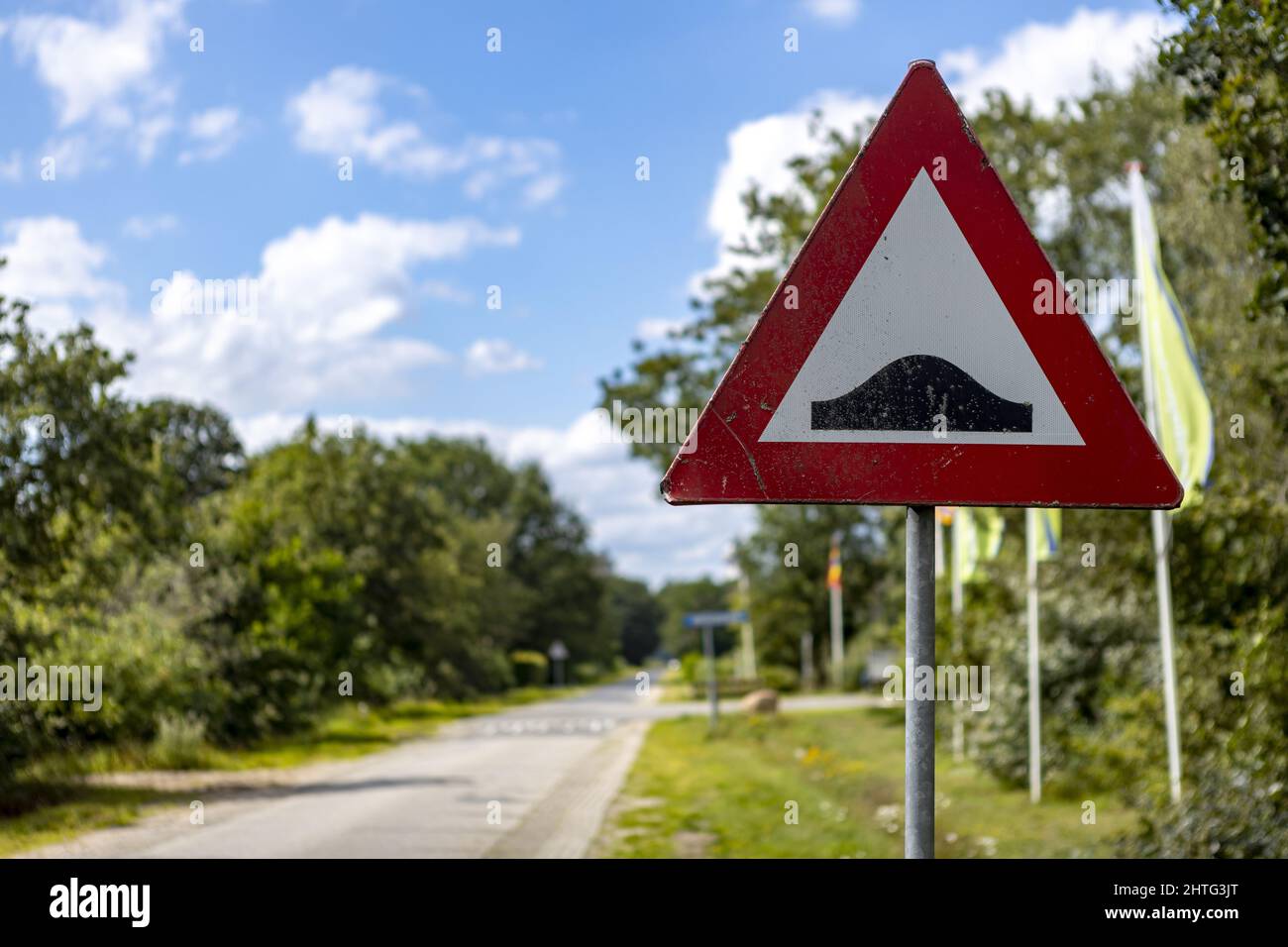 Vibrant surrounding with traffic sign Stock Photo - Alamy
