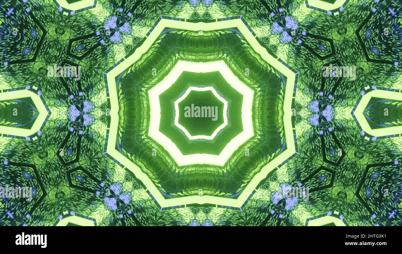 3D rendering of trippy cool circular illustration for background or ...