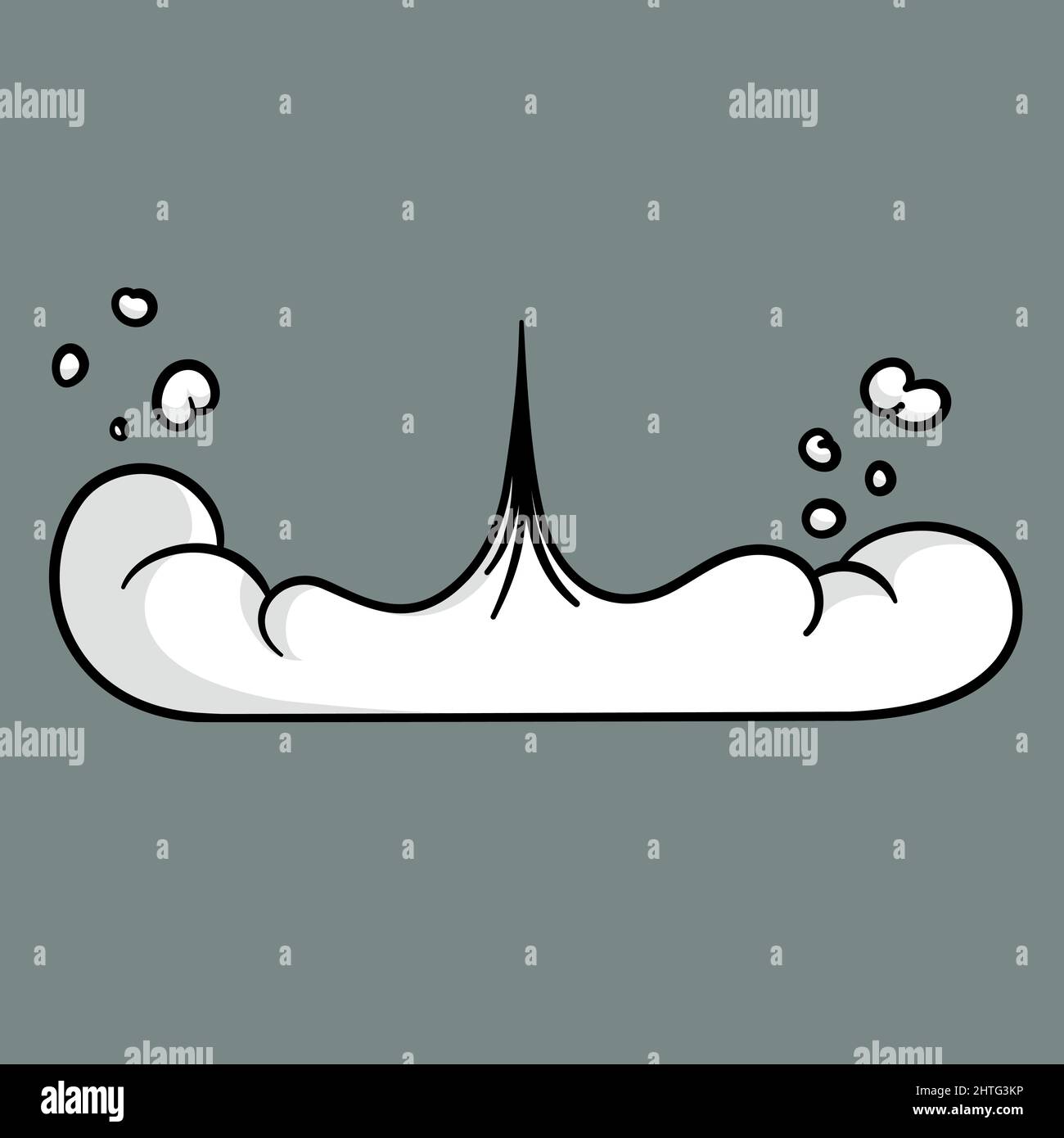 Comic cloud or smoke, cartoon vector motion effects, and explosions ...