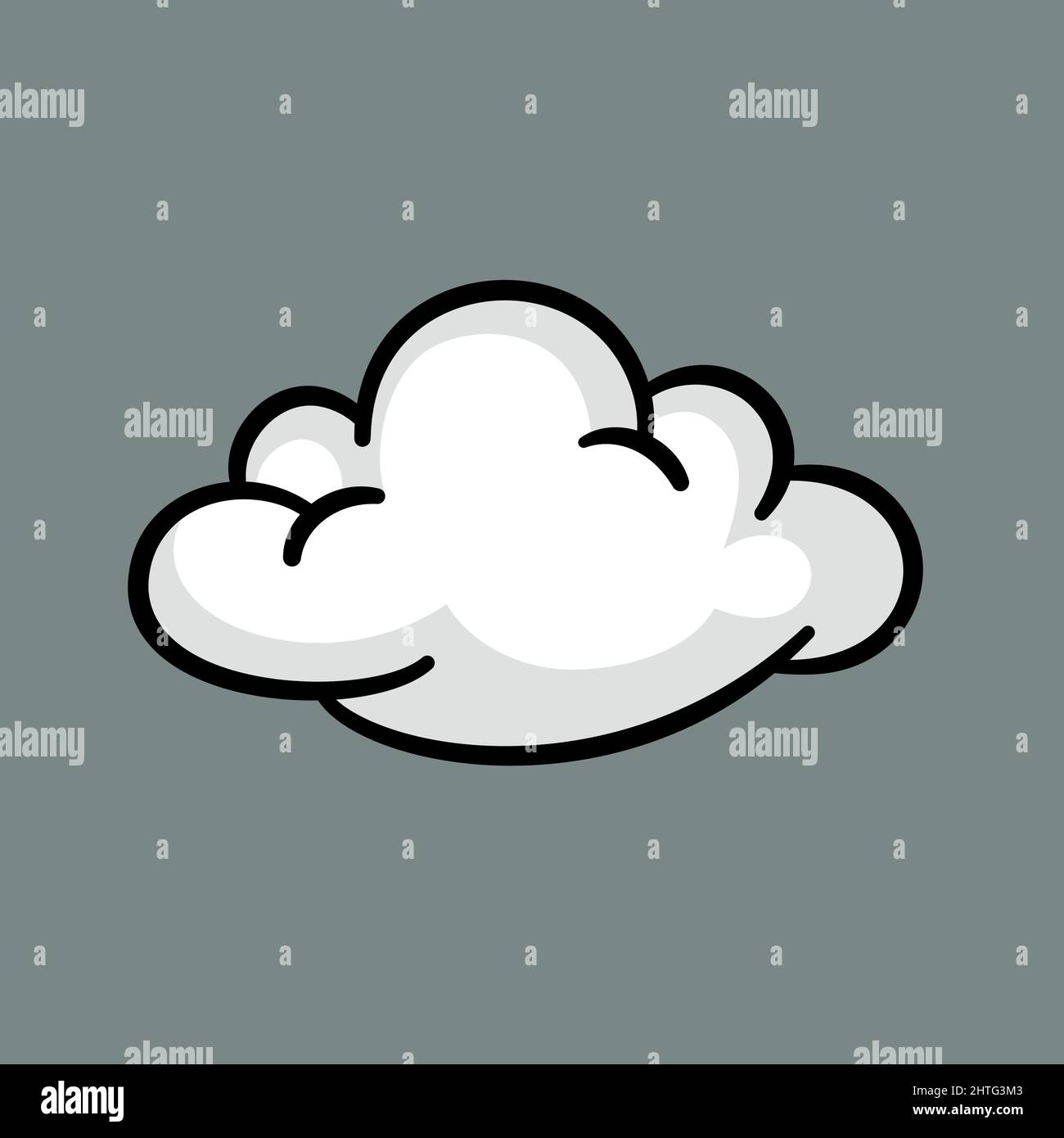 Comic cloud or smoke, cartoon vector motion effects, and explosions ...