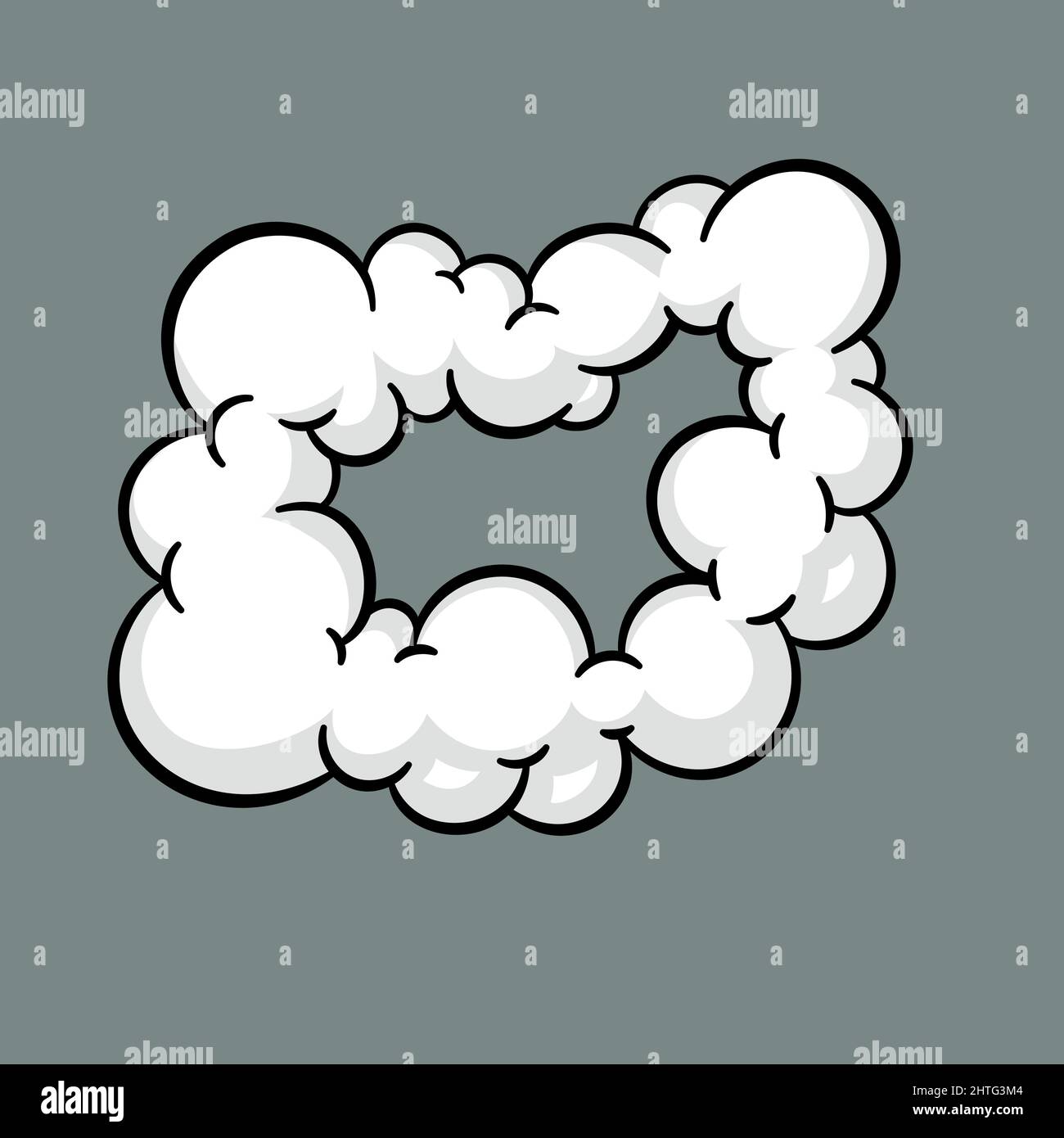 Comic cloud or smoke, cartoon vector motion effects, and explosions ...