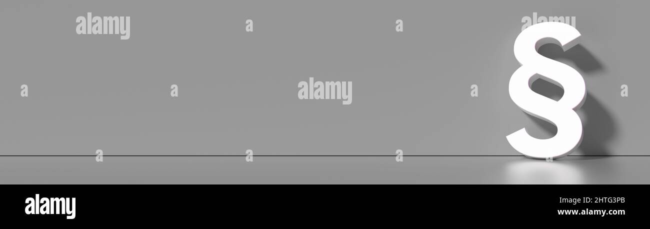 Paragraph / Section sign standing on the floor - Symbol of Law Stock ...
