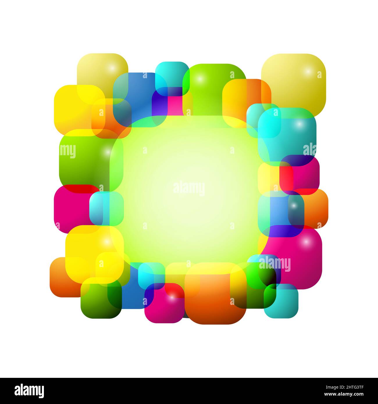 Illustration of a colorful and square-shaped design - good for frames ...