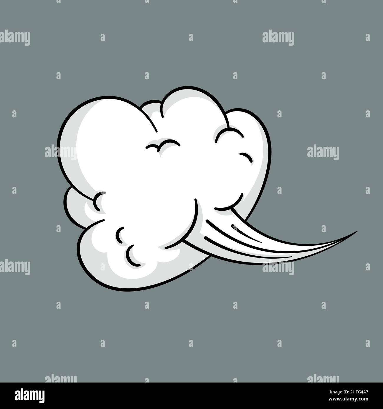 Cartoon cloudy puff frame smoke hi-res stock photography and images - Alamy