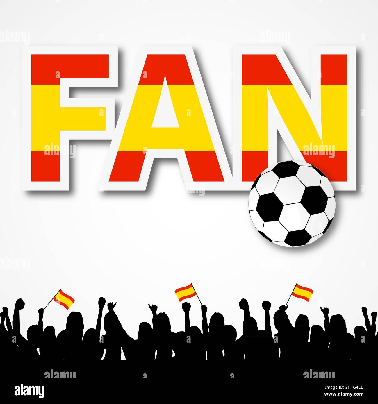 Illustration of a Spanish soccer fan club - sport concept Stock Photo ...