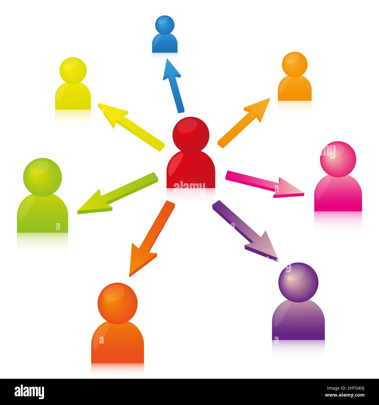 Isolated digital illustration of a network concept Stock Photo - Alamy