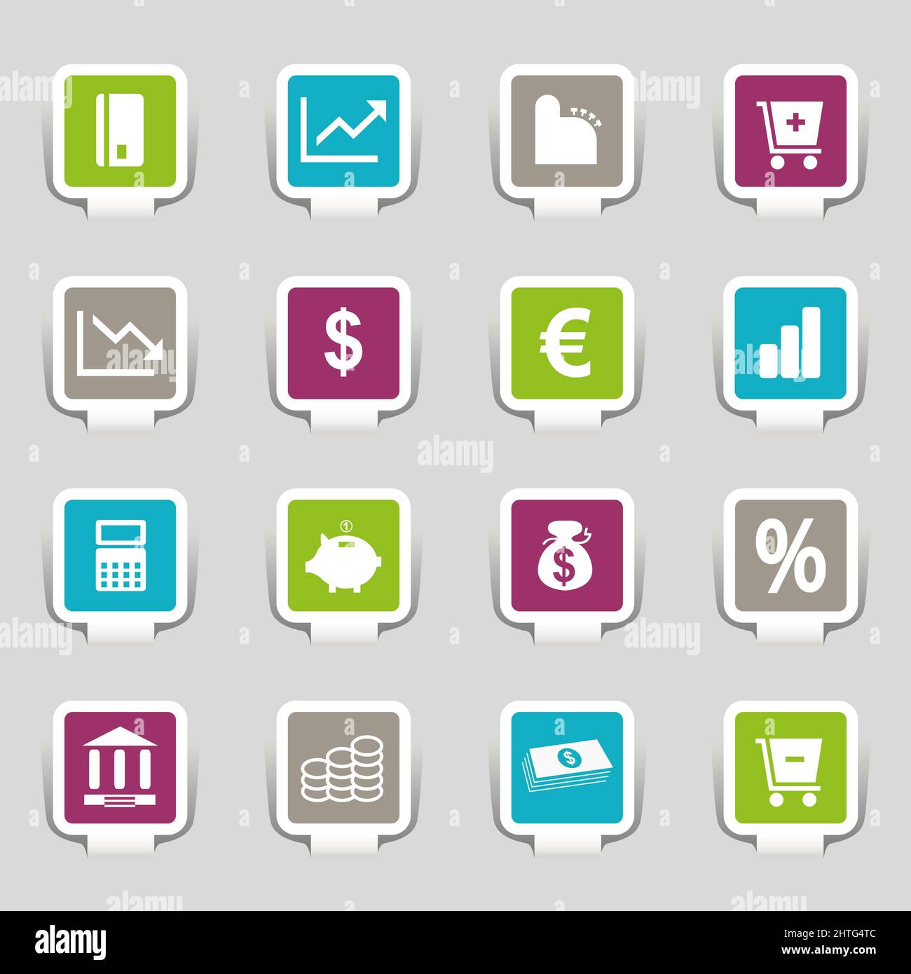 Business icons set in hi-res stock photography and images - Alamy