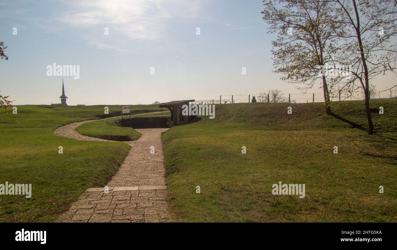 A beautiful view of a green landscape with a pathway Stock Photo - Alamy