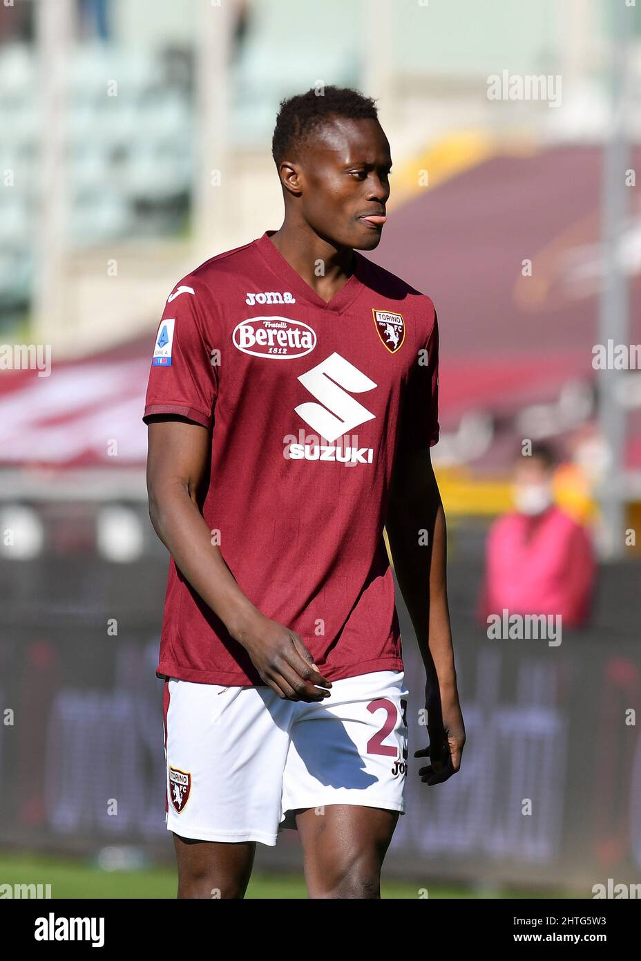 Demba Seck of Torino FC in action during the 2021/22 Serie A match ...