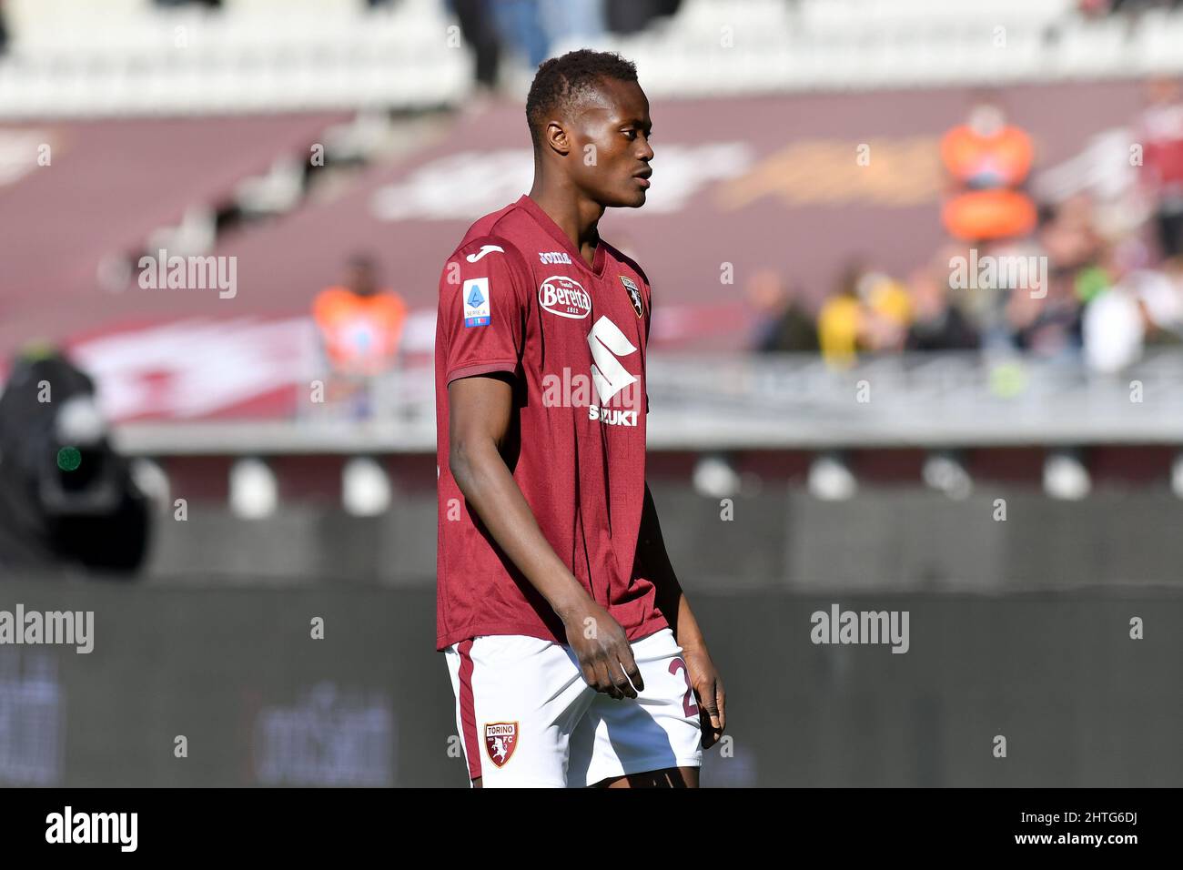 Demba Seck of Torino FC in action during the 2021/22 Serie A match ...