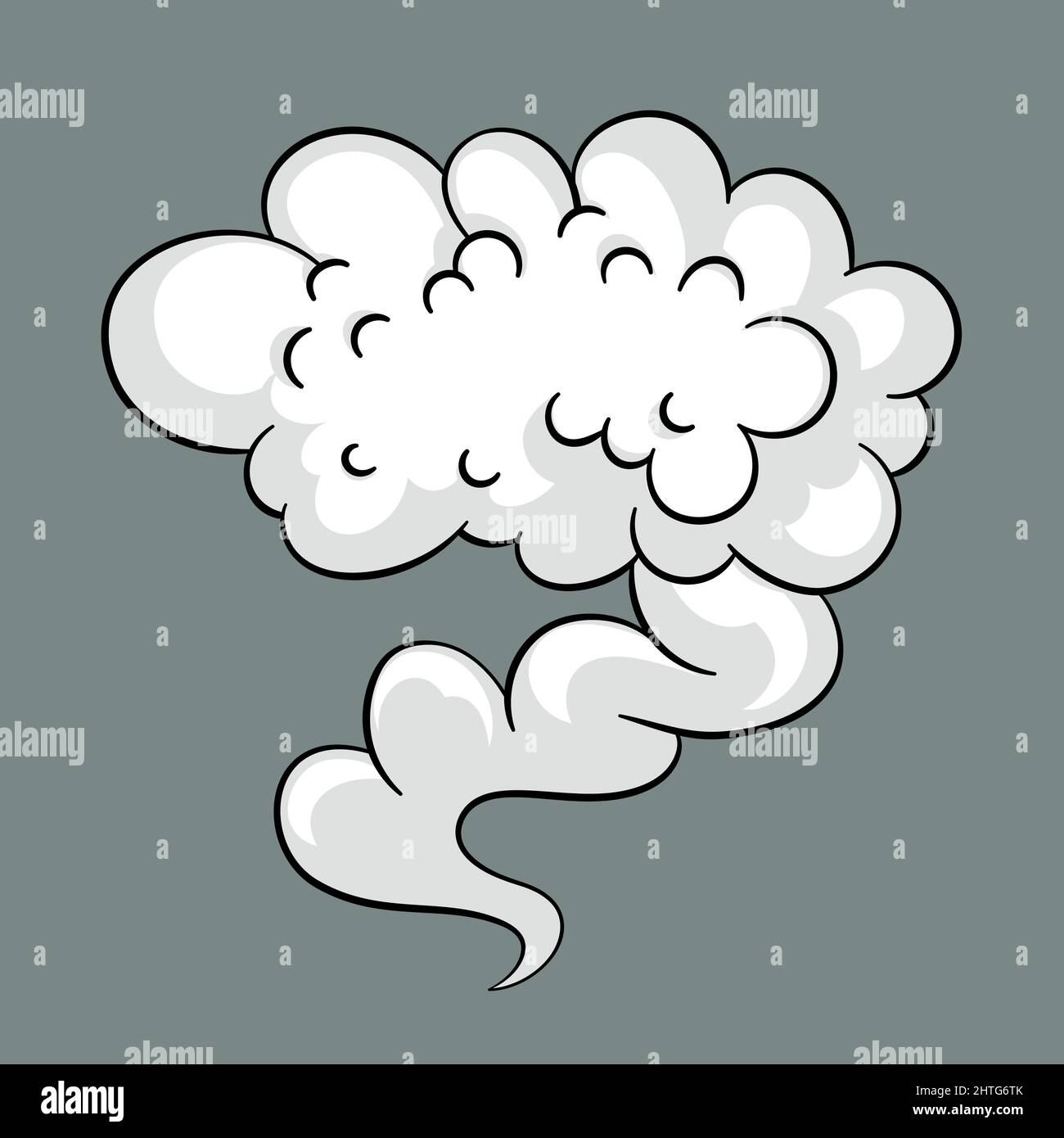 Comic cloud or smoke, cartoon vector motion effects, and explosions ...