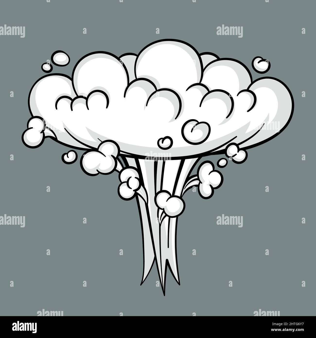 Comic cloud or smoke, cartoon vector motion effects, and explosions ...