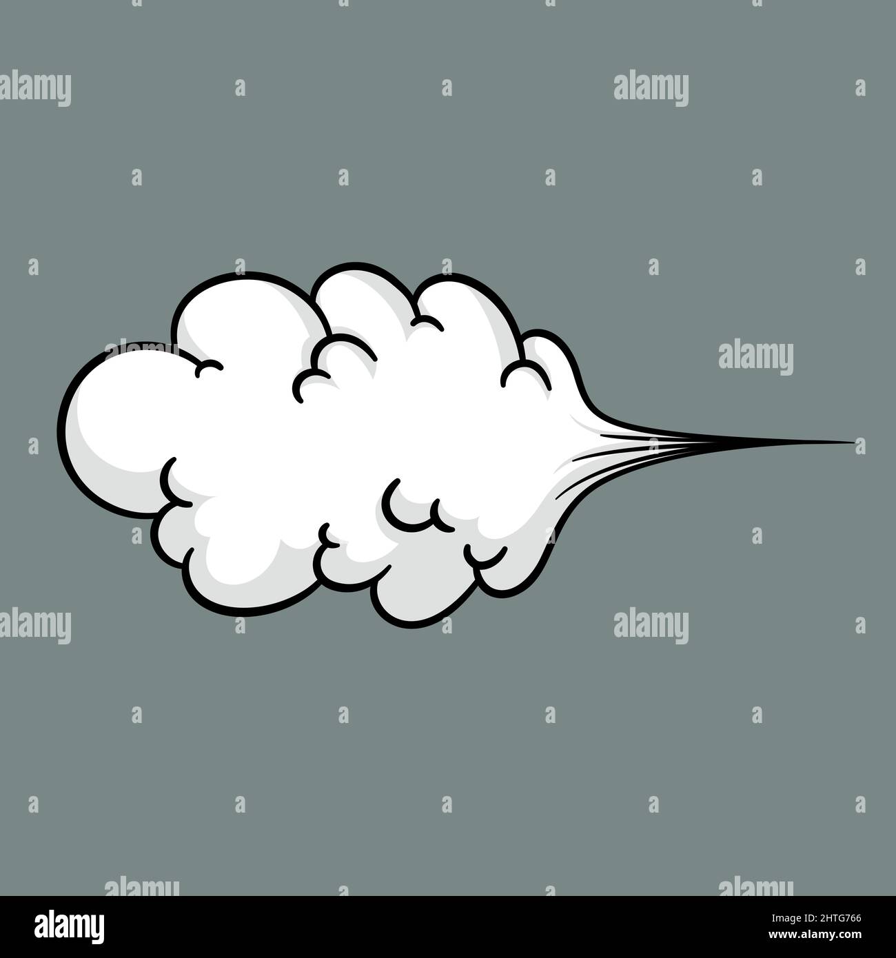 Comic cloud or smoke, cartoon vector motion effects, and explosions ...