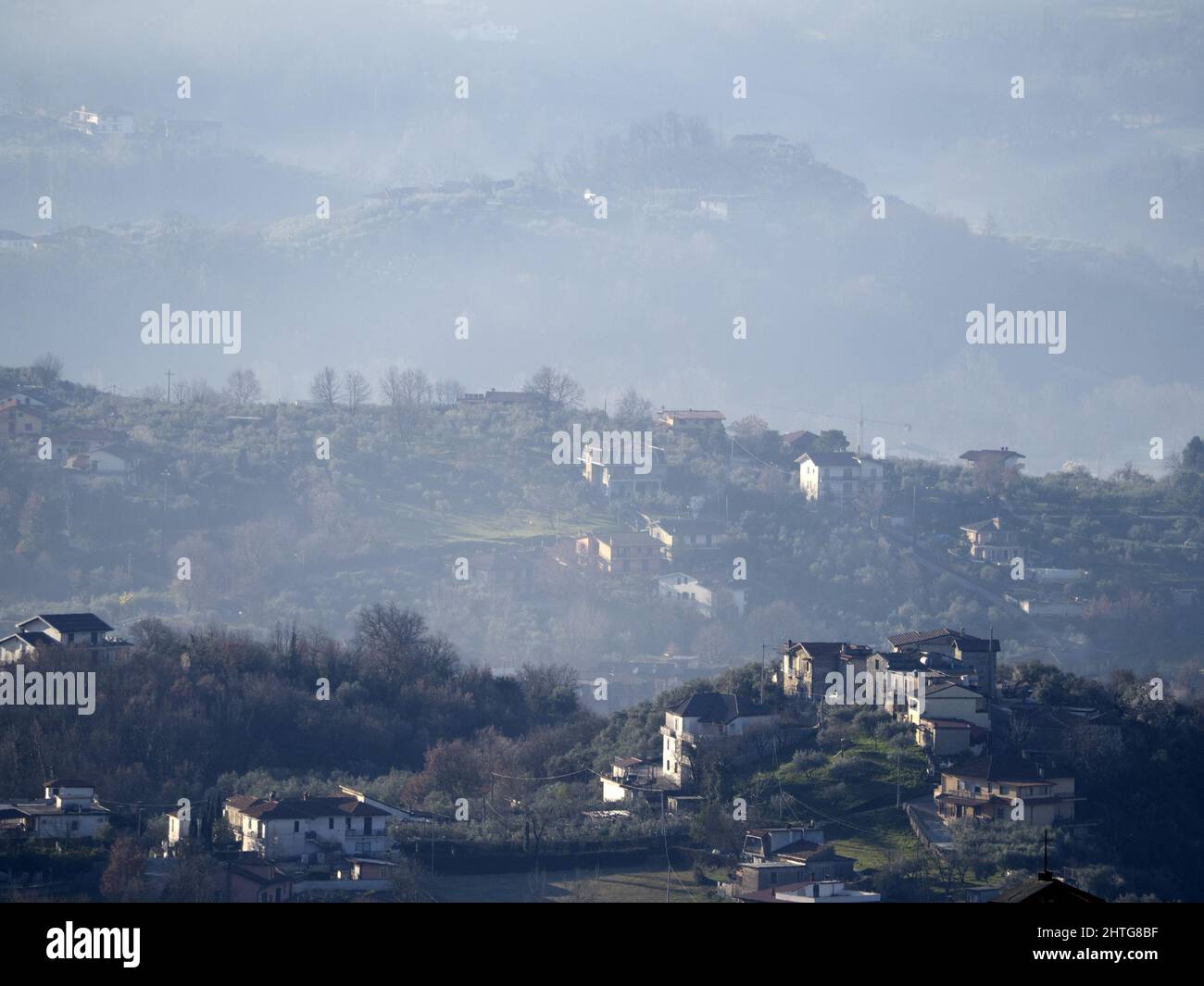 veroli medieval village lazio frosinone huge valley landscape panorama ...