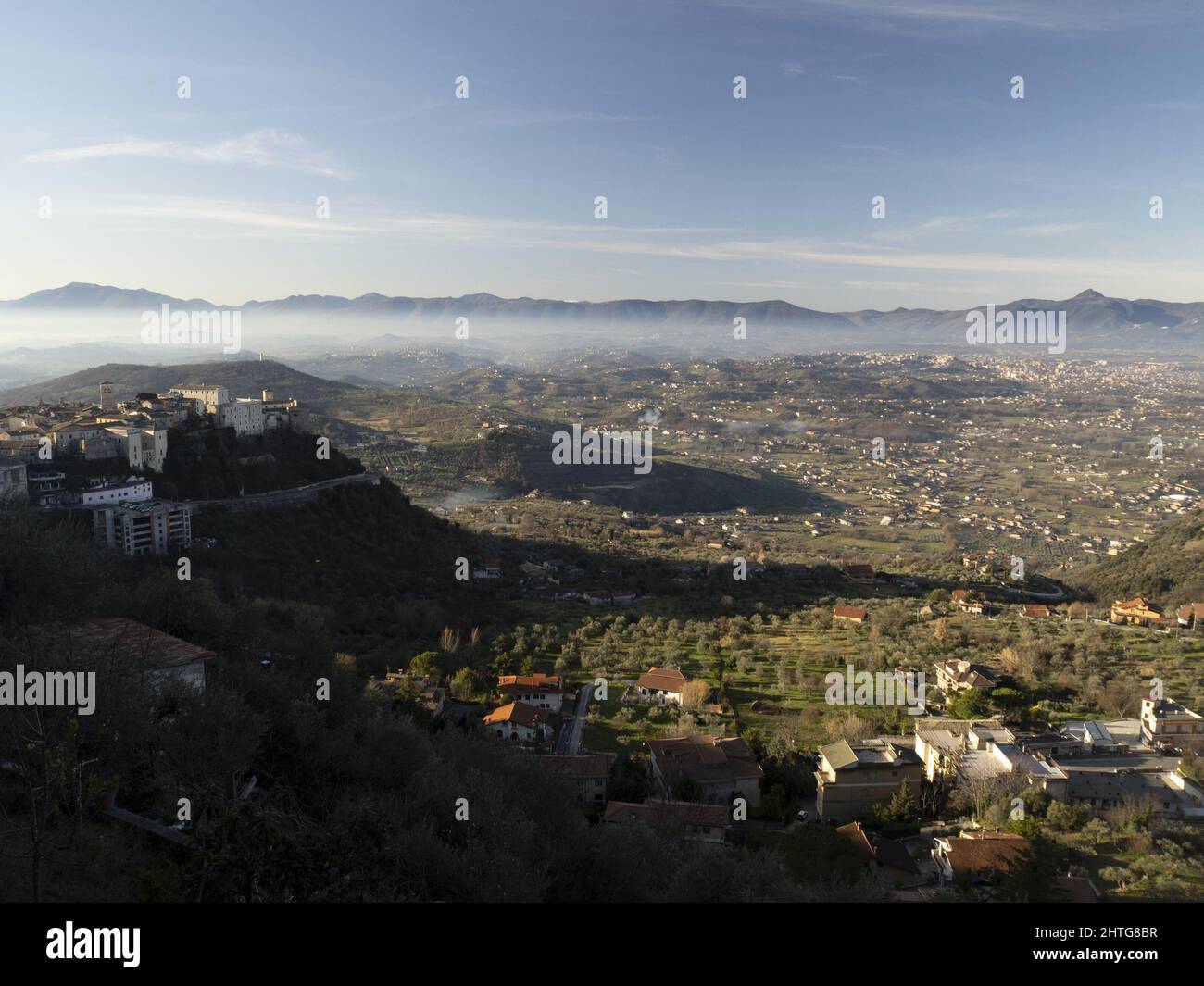 veroli medieval village lazio frosinone huge valley landscape panorama ...