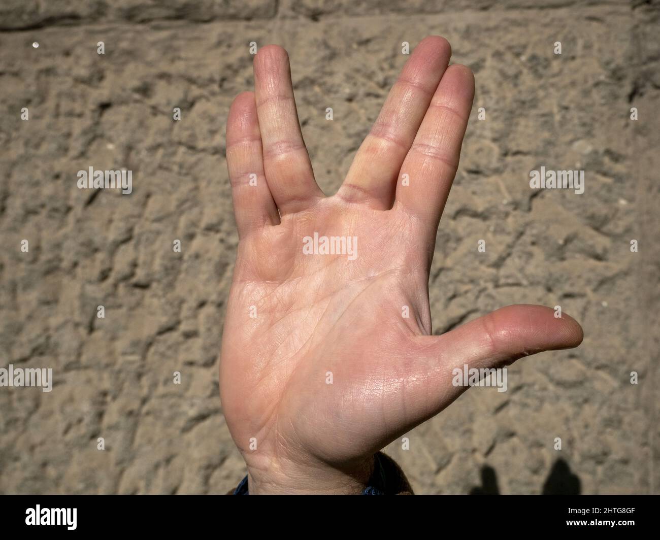 vulcan greeting hand live long and prosper sign isolated Stock Photo ...
