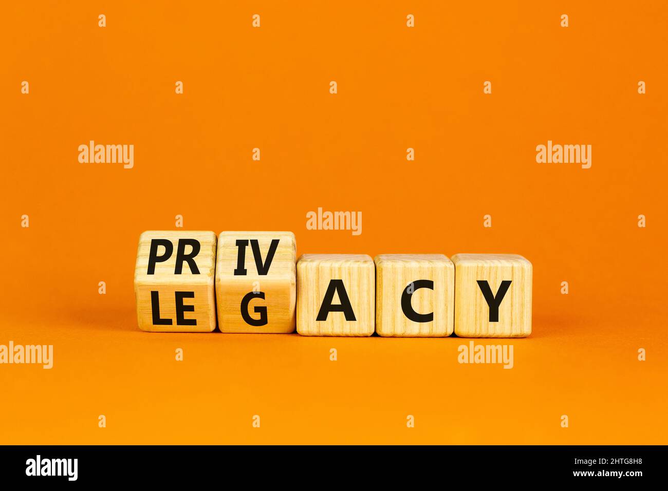Privacy or legacy symbol. Turned wooden cubes and changed the word ...