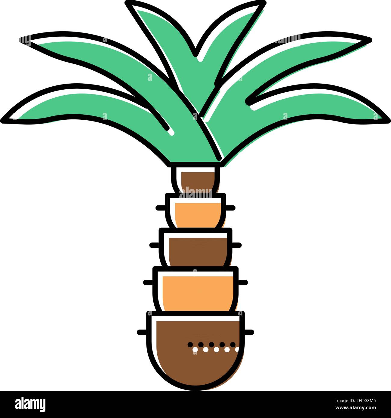 Palm Tree Color Icon Vector Illustration Stock Vector Image And Art Alamy