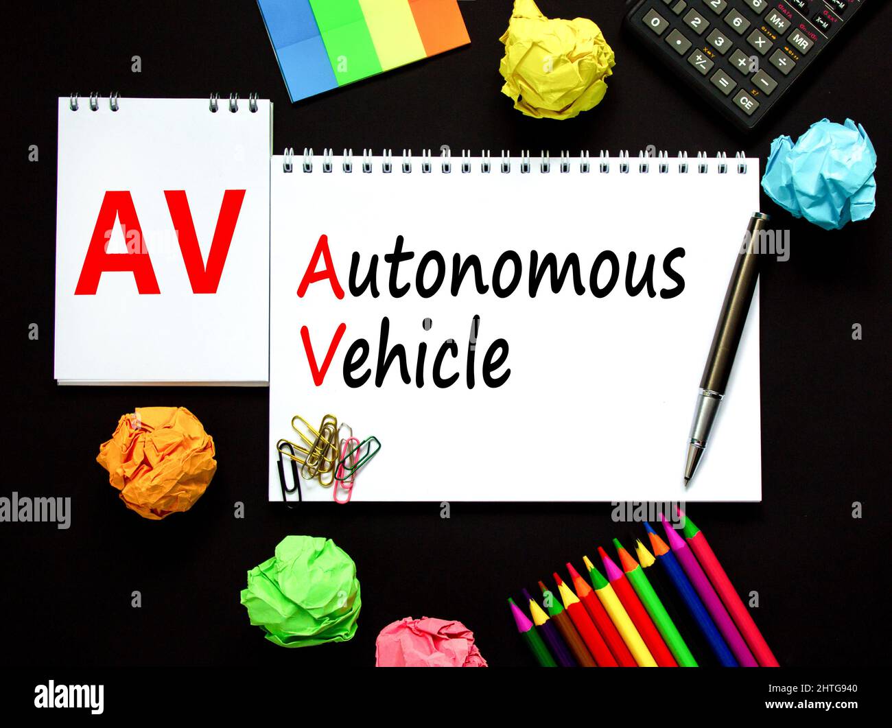 AV autonomous vehicle symbol. Concept words AV autonomous vehicle on ...