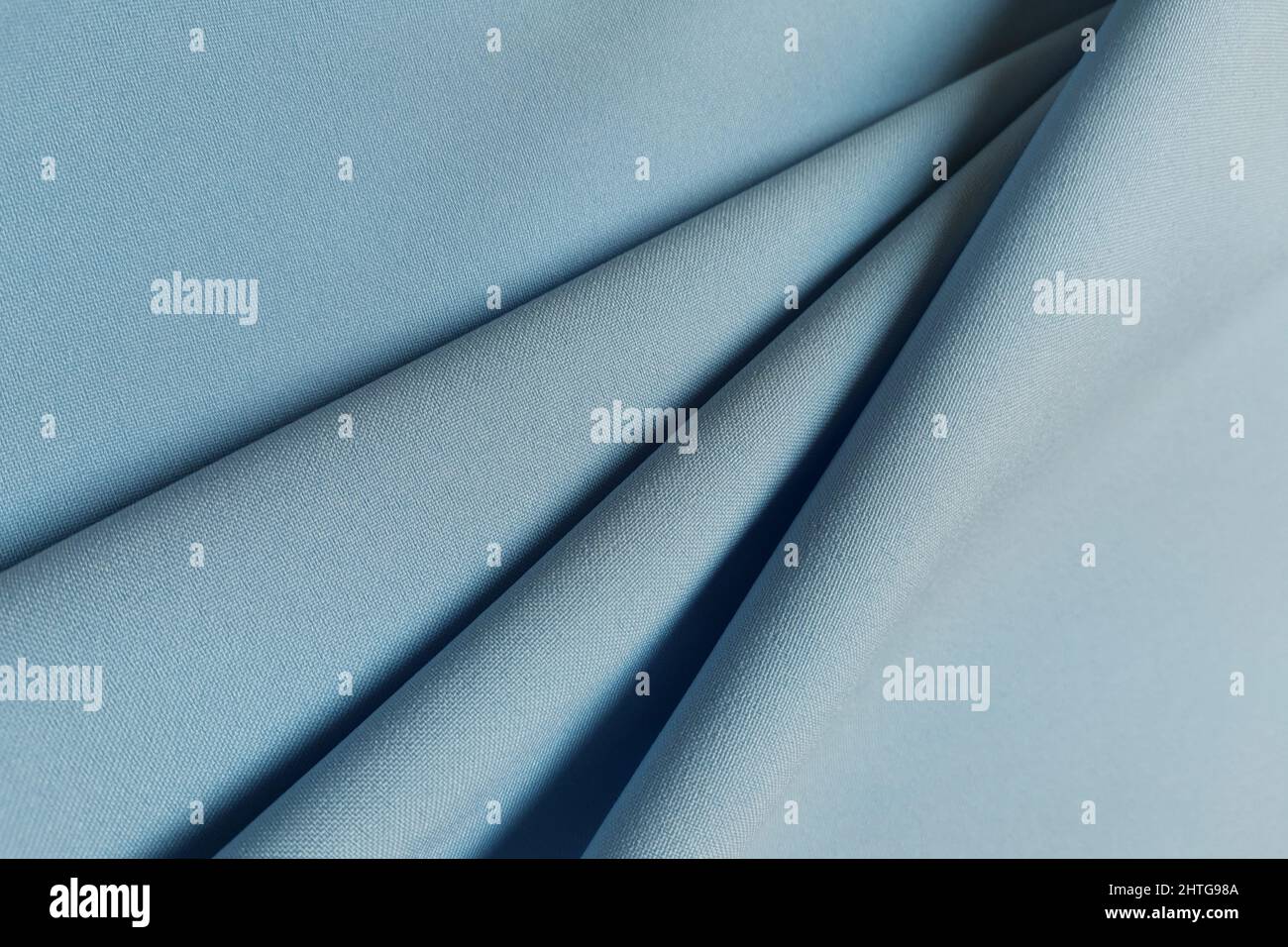 Blue crumpled or wavy fabric texture background. Abstract linen cloth ...