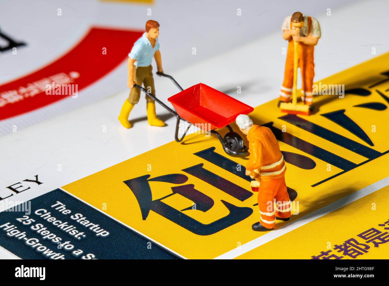 Miniature figurines of industrial workers Stock Photo - Alamy