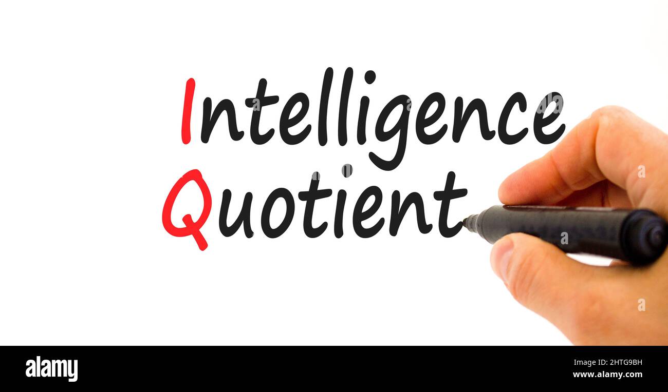 IQ intelligence quotient symbol. Concept words IQ intelligence quotient ...