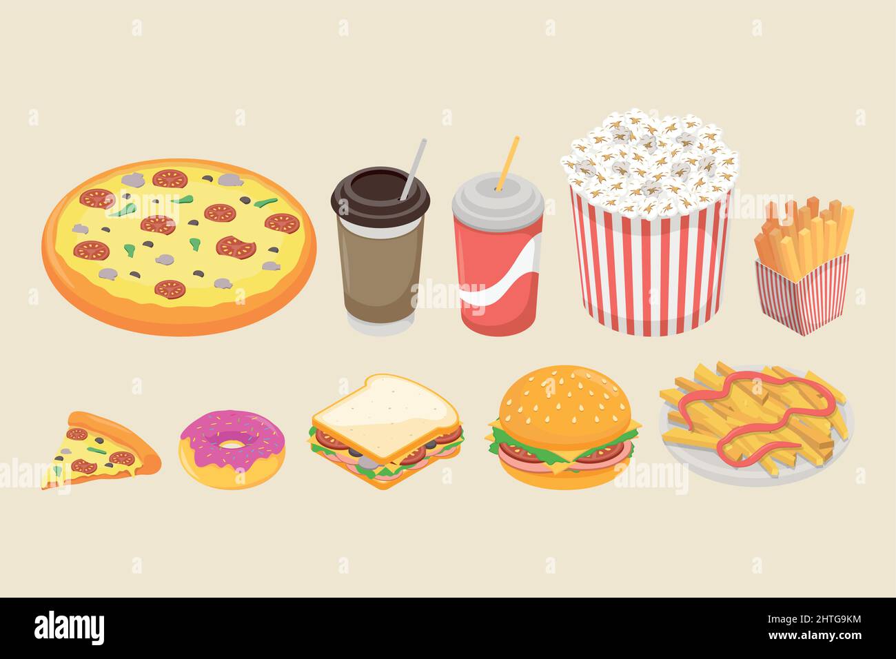 Ten Fast Food Stock Vector Images - Alamy