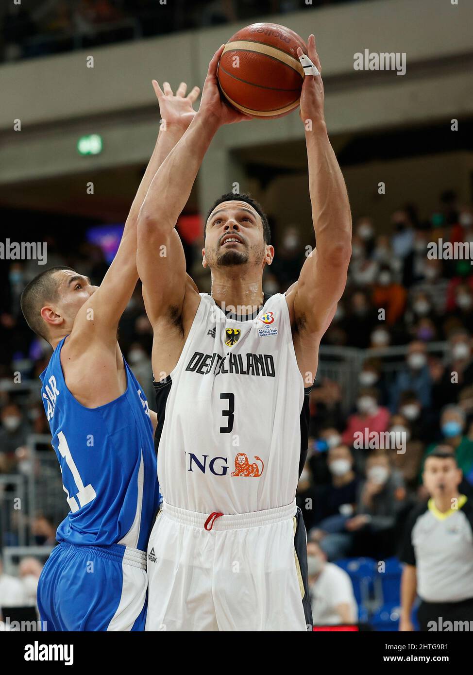 firo : Basketball: 28.02.2022, Germany - Israel, FIBA Basketball World ...