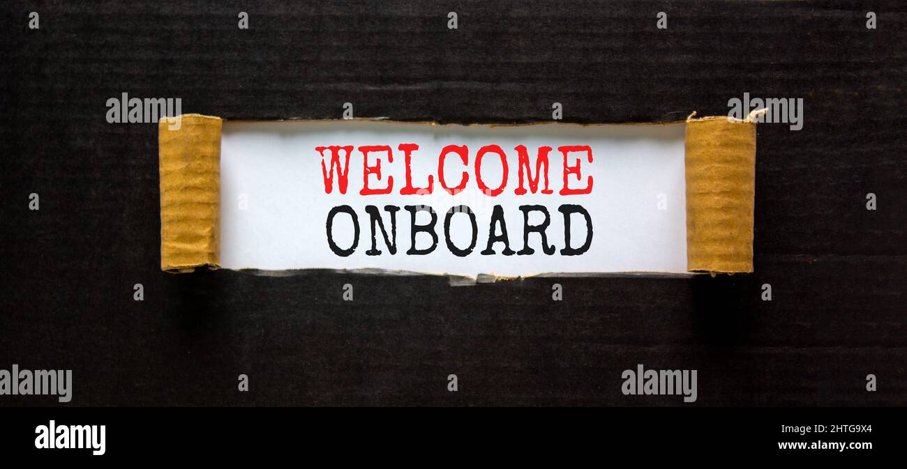Welcome onboard and support symbol. Concept words Welcome onboard on ...