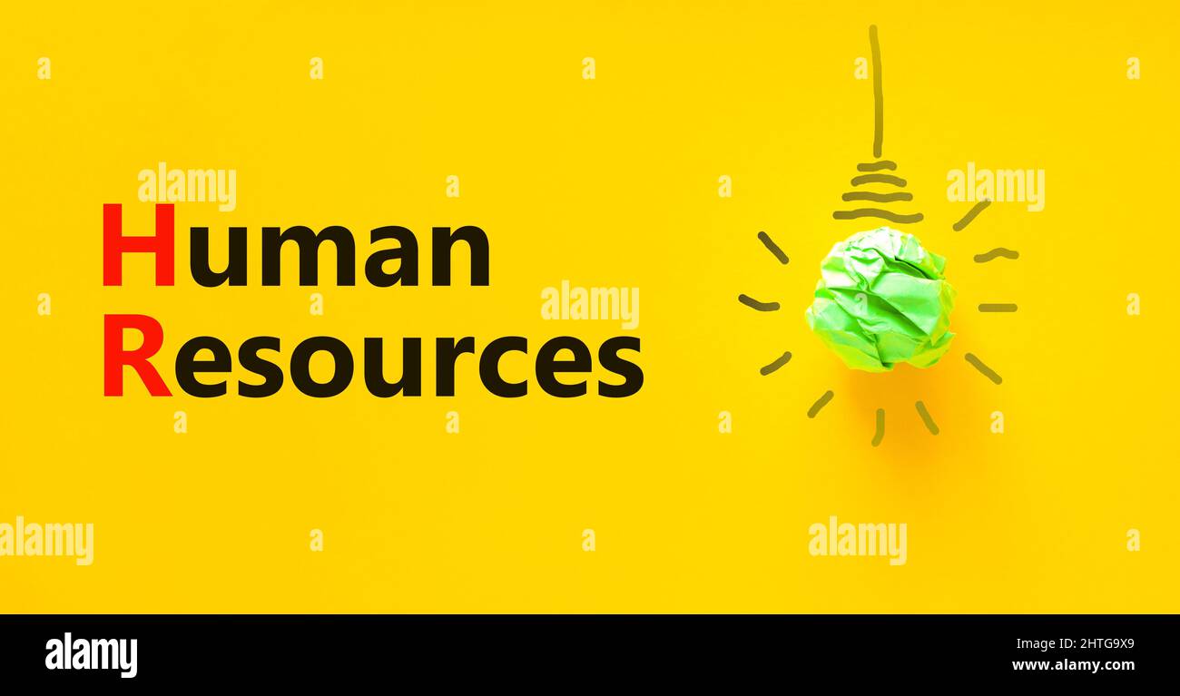 HR Human resources symbol. Concept words HR Human resources. Green ...