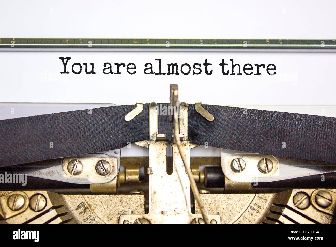 You are almost there symbol. Concept words You are almost there typed ...
