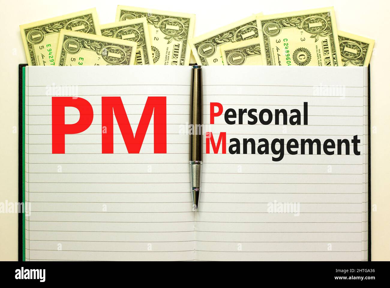 PM Personal management symbol. Concept words PM Personal management on ...