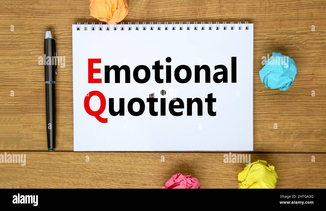 EQ emotional quotient symbol. Concept words EQ emotional quotient on ...